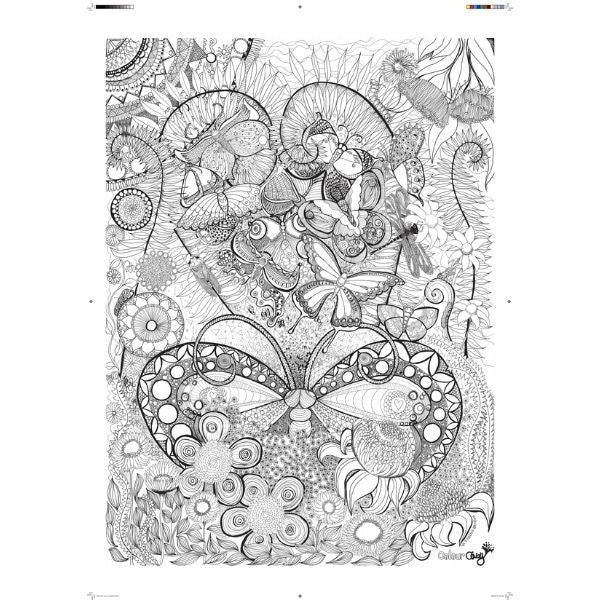 Colour Away | Colouring-in Poster & 12 Marker Set – Alex and Moo